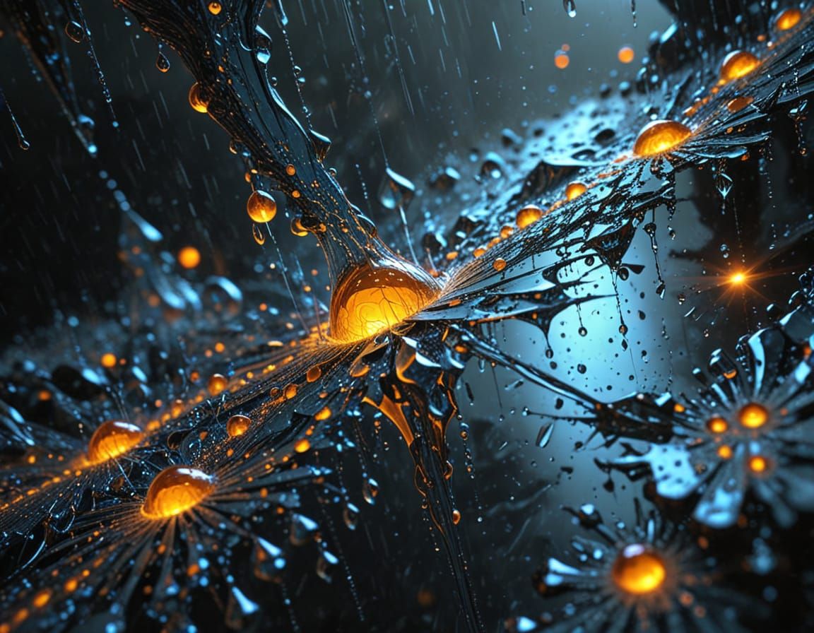 Infinitely Recursive Square Fractal Solar Rain