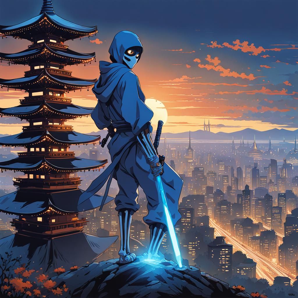The skeleton ninja - AI Generated Artwork - NightCafe Creator