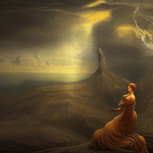 ''The wind Undecided Rolls a cigarette of air'' / 8k resolution concept ...