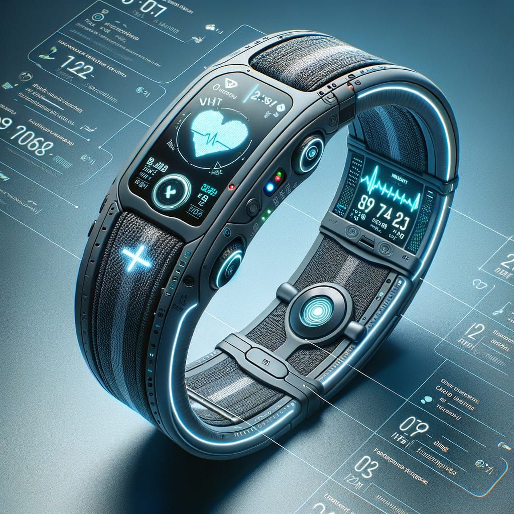 Futuristic Medical Wearable Device for Health Moni... - AI Art