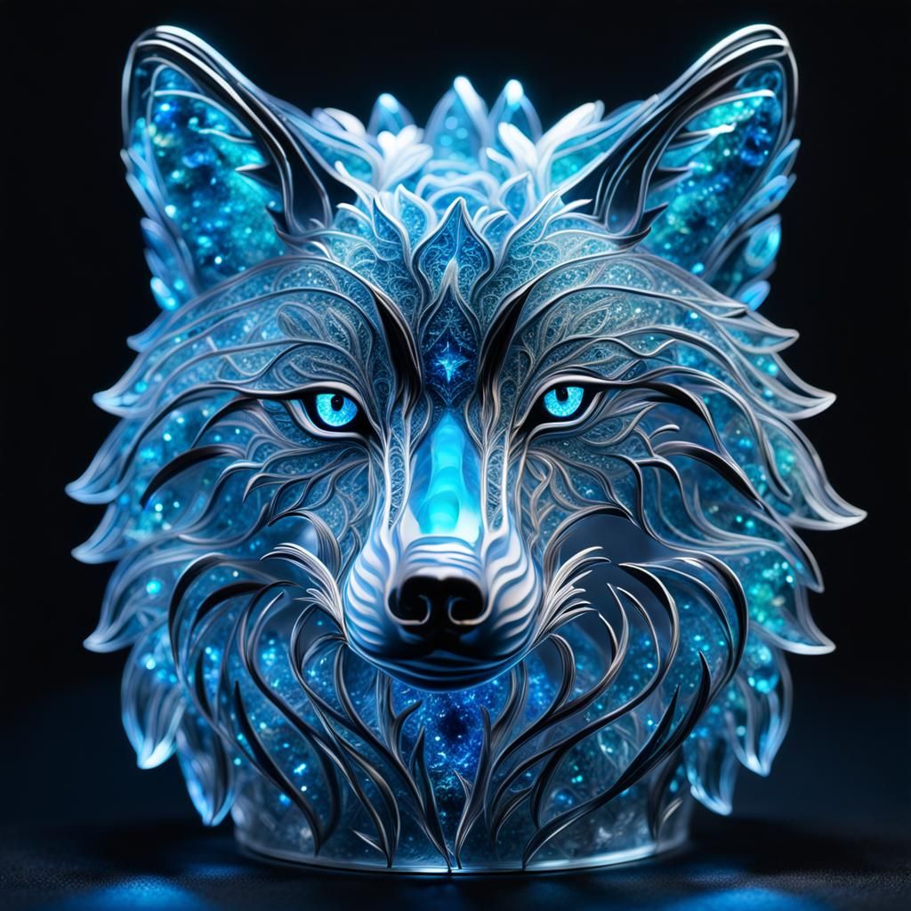 A crystal wolf - AI Generated Artwork - NightCafe Creator