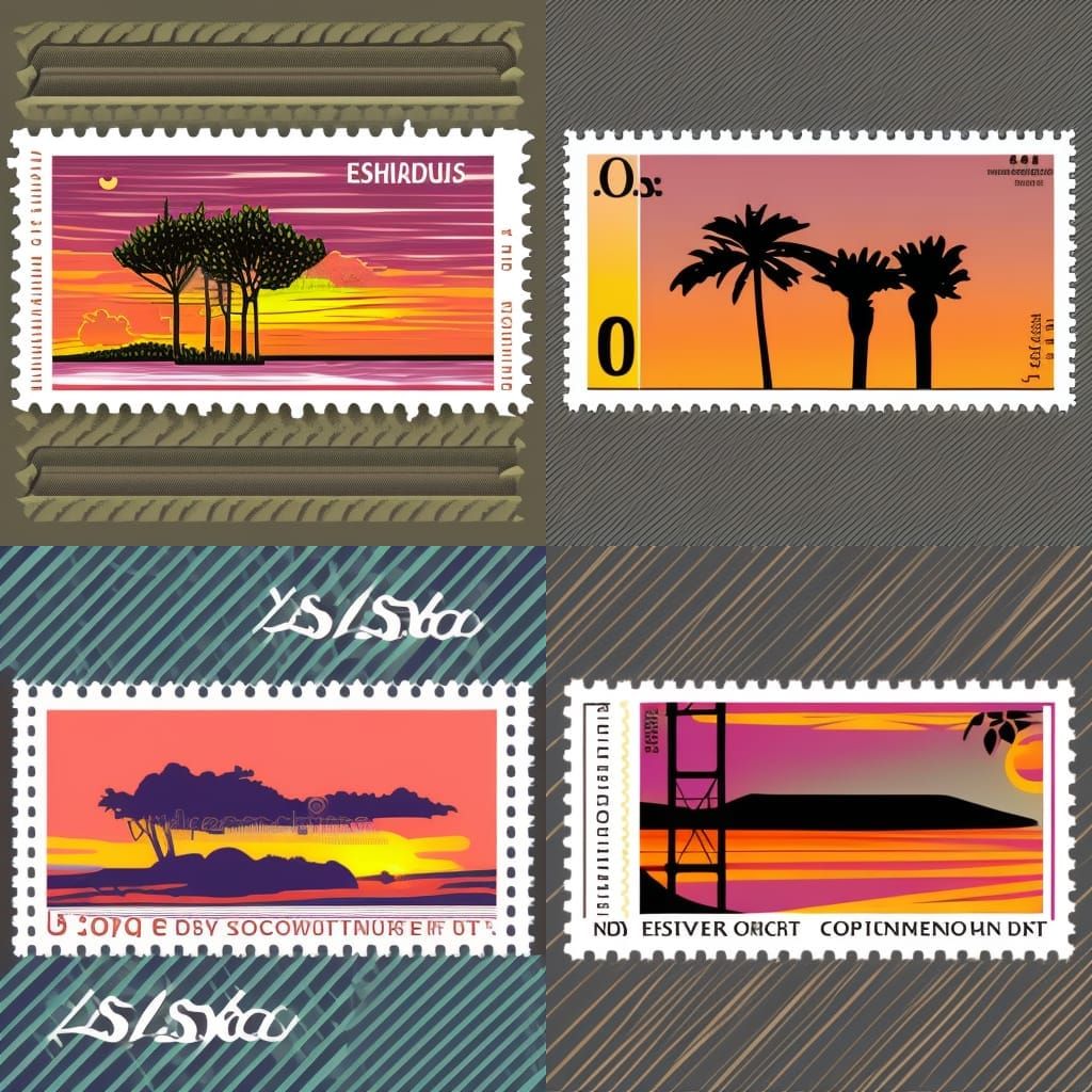 Postage Stamps - AI Generated Artwork - NightCafe Creator