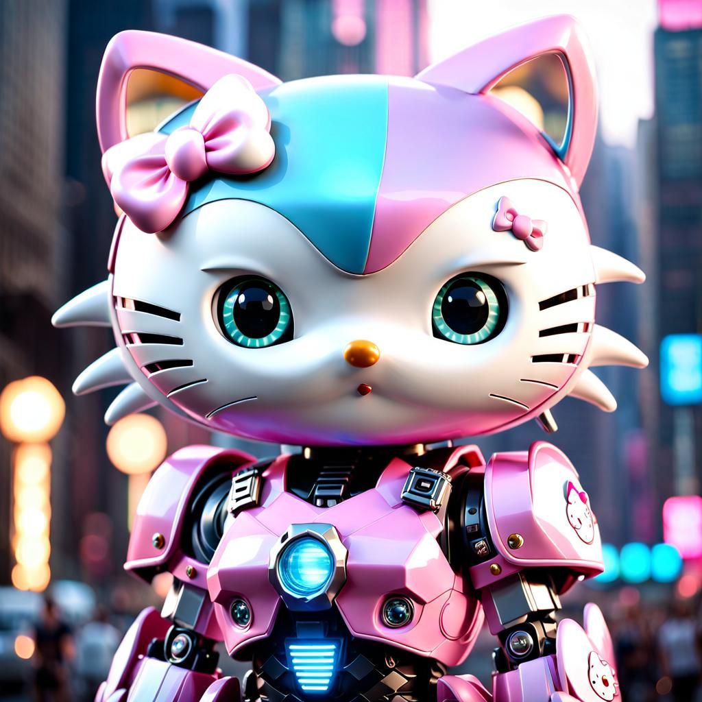 Hello Kitty mecha - AI Generated Artwork - NightCafe Creator
