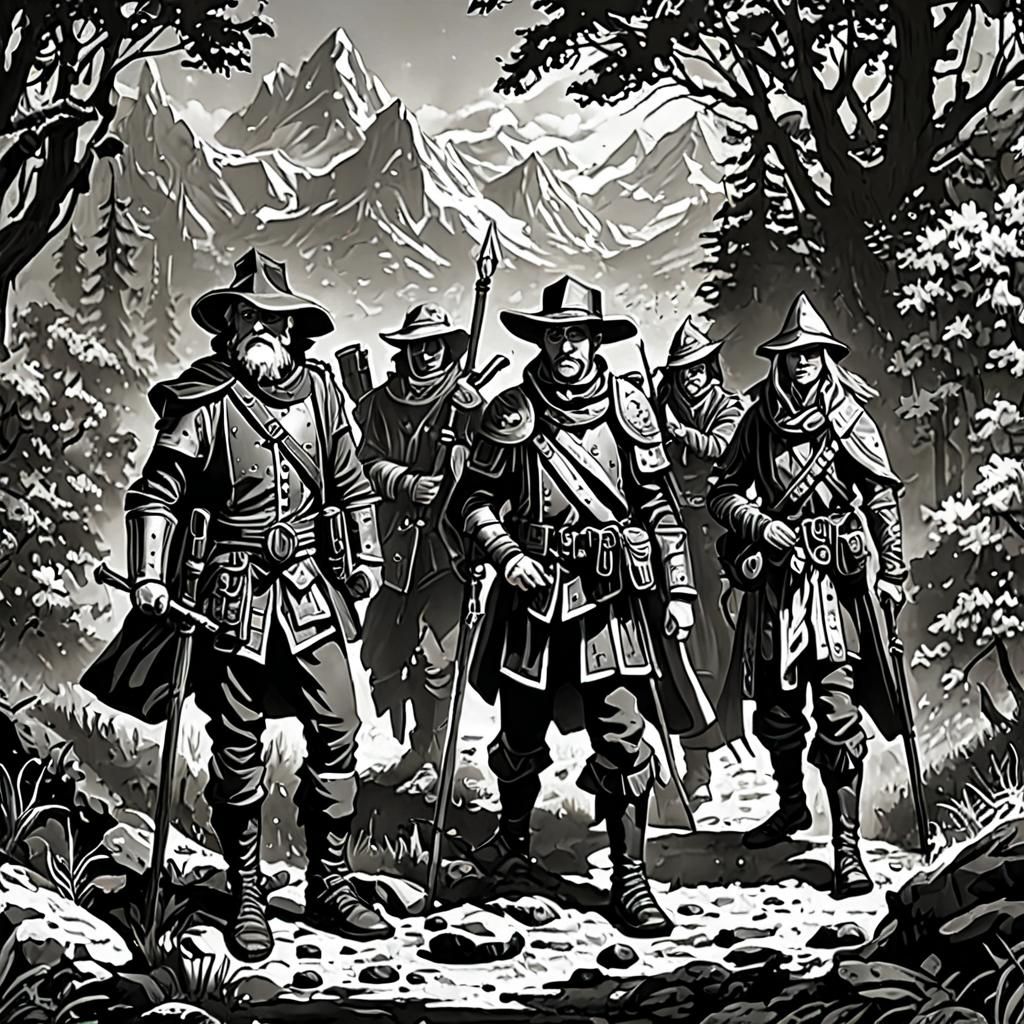 a classic adventuring party - AI Generated Artwork - NightCafe Creator