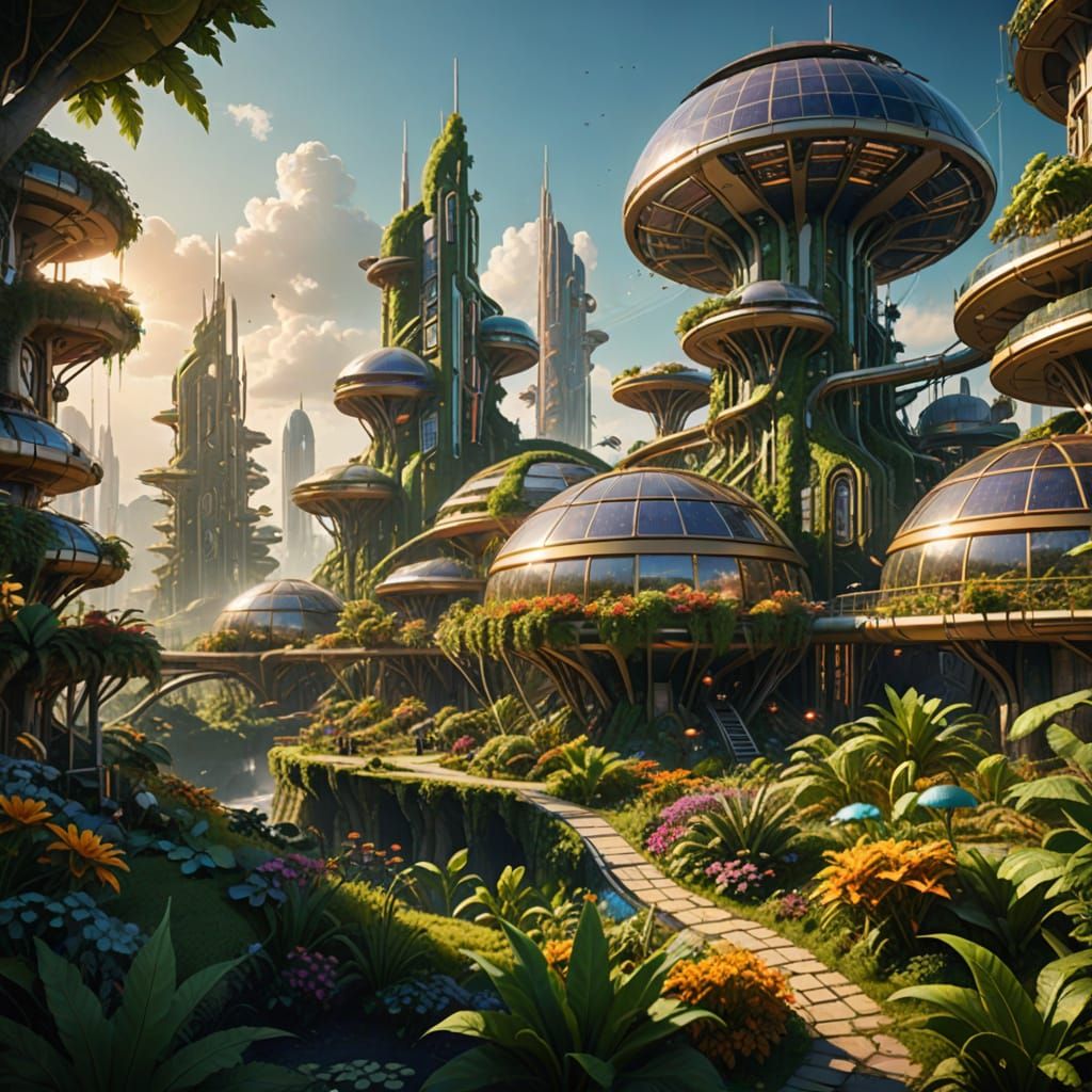 solarpunk settlement - solarpunk settlement