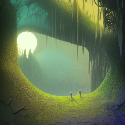 liminal space, mysterious, disconnected, beautiful, pure color scheme ...