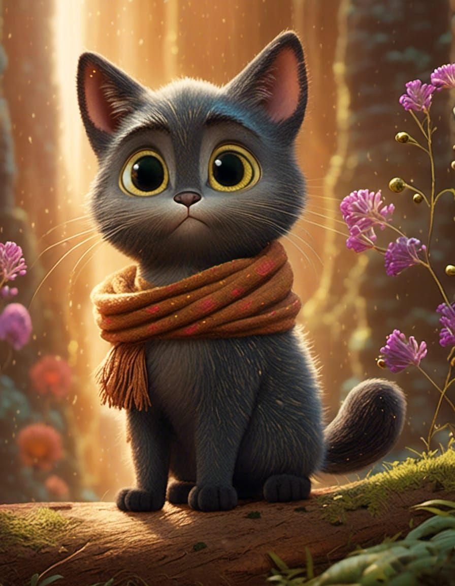 Cute adorable cat - AI Generated Artwork - NightCafe Creator