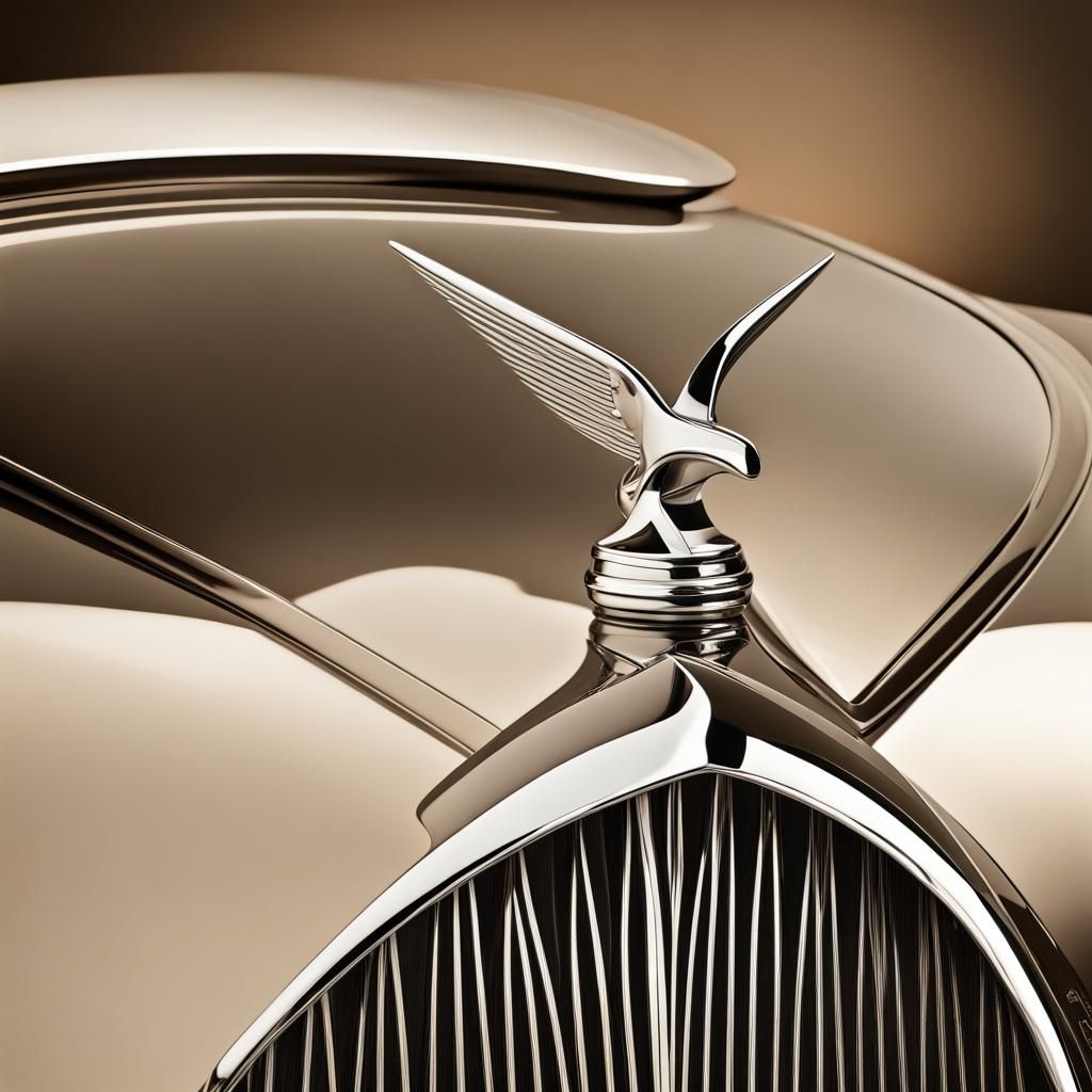 16k resolution, Art Deco automobile design, vintage luxury car, sleek ...