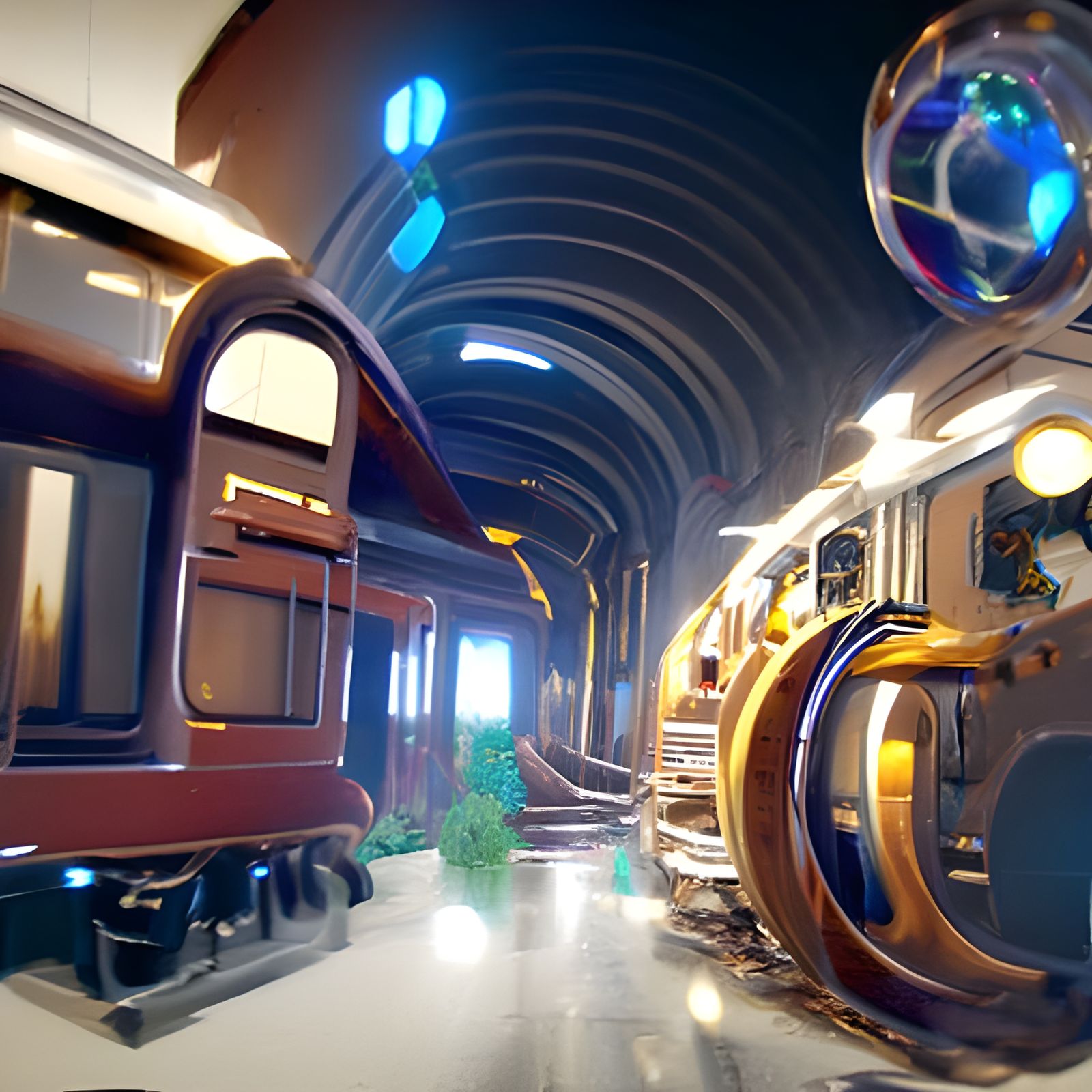 Time Traveling Train - AI Generated Artwork - NightCafe Creator