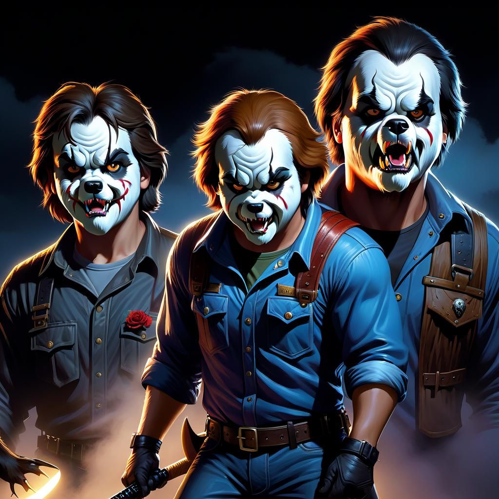 The evil gang of hounds - AI Generated Artwork - NightCafe Creator