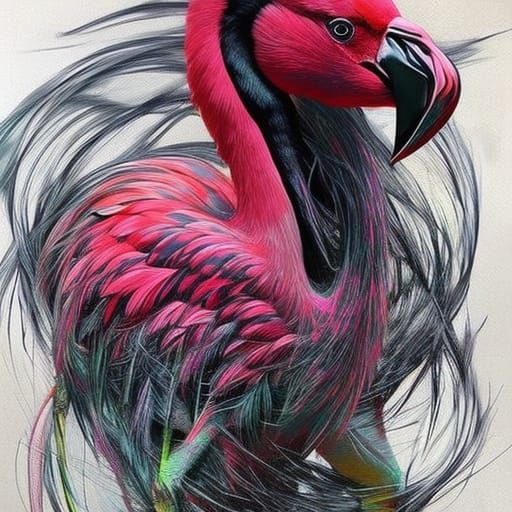 Flamingo - AI Generated Artwork - NightCafe Creator