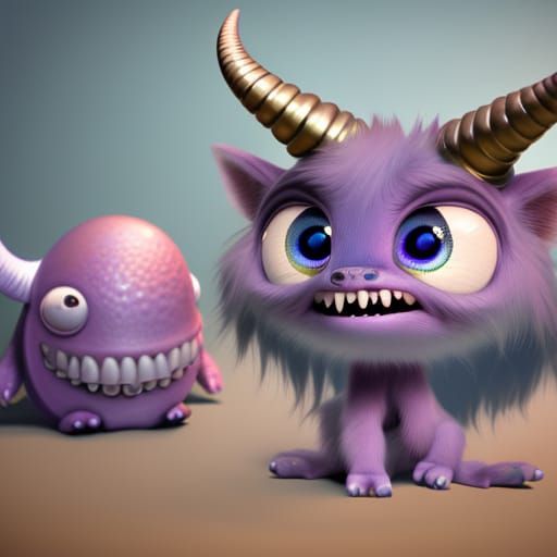 Ugly monster are friends - AI Generated Artwork - NightCafe Creator