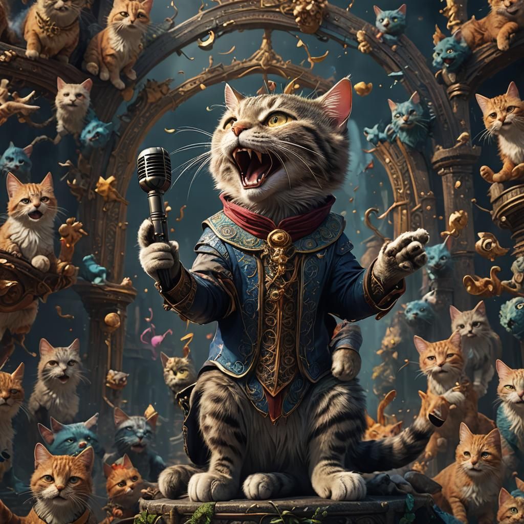 CAT SINGING - AI Generated Artwork - NightCafe Creator