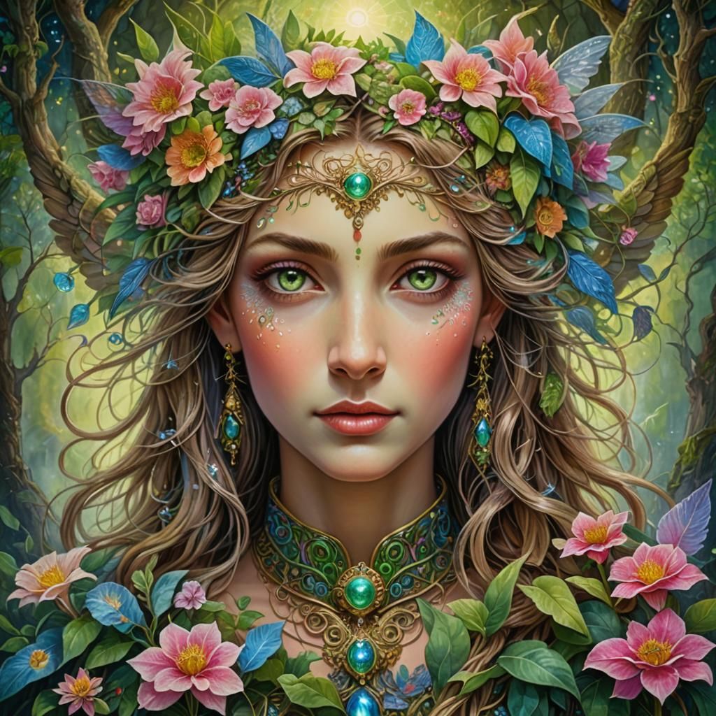 female druid - AI Generated Artwork - NightCafe Creator