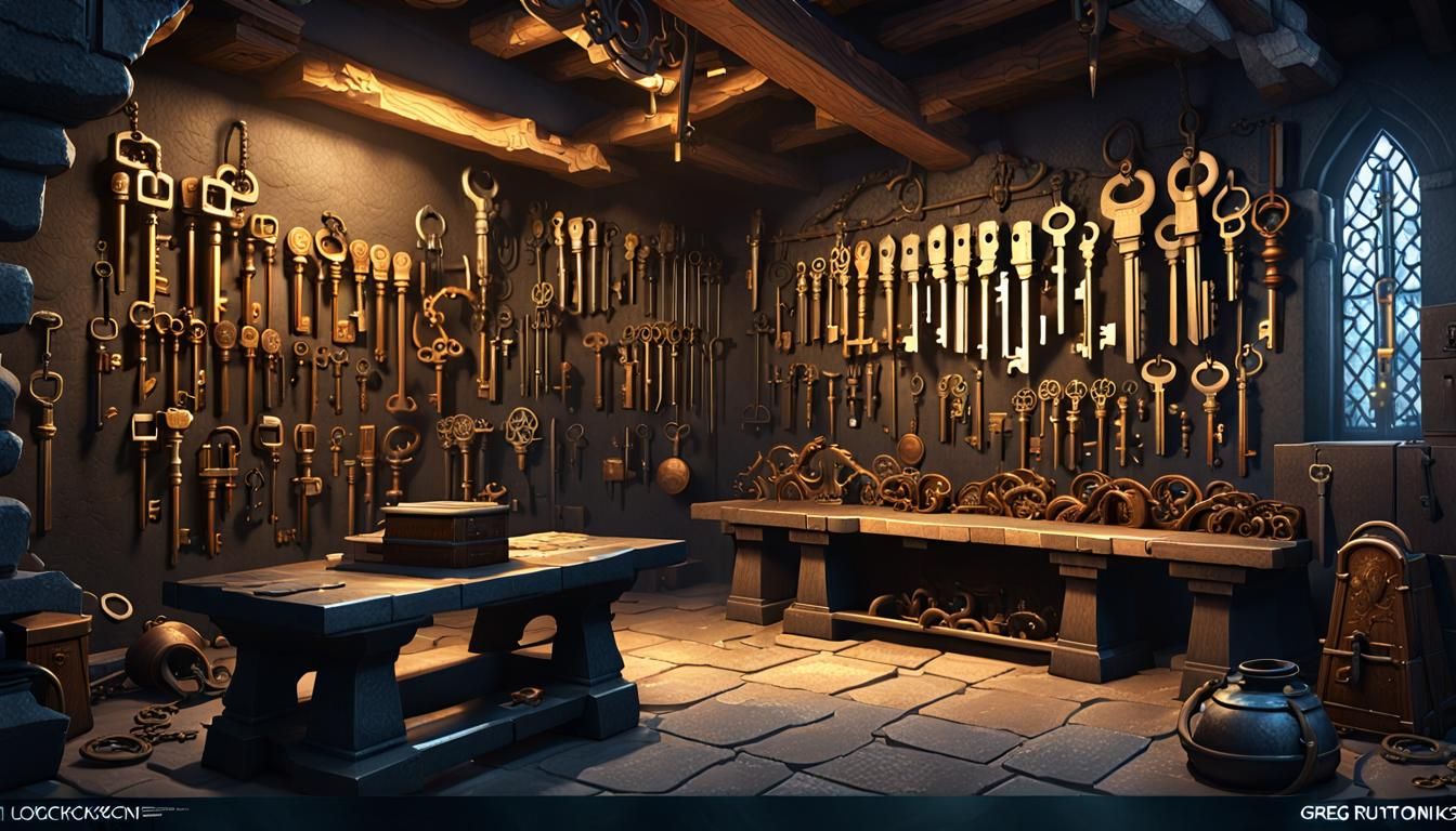 The locksmith's workshop - AI Generated Artwork - NightCafe Creator