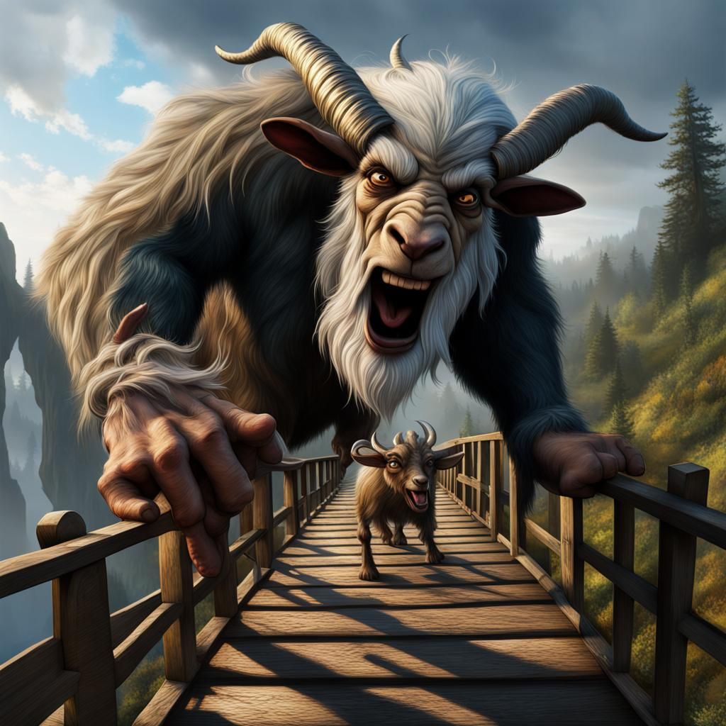 Billy Goat Gruff says "No Trolling!" - AI Generated Artwork - NightCafe ...