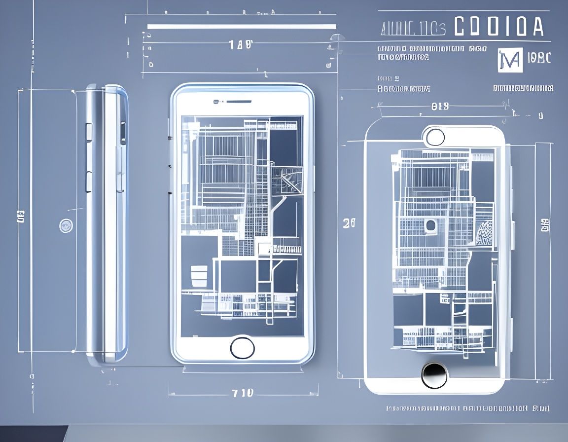Cell Phone Blueprint 3 - AI Generated Artwork - NightCafe Creator