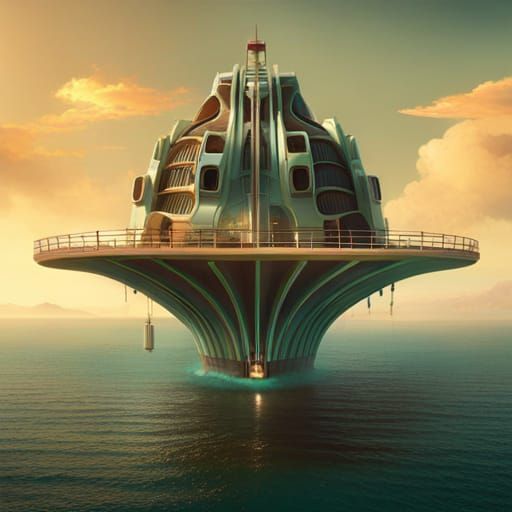 Ocean Platform - AI Generated Artwork - NightCafe Creator