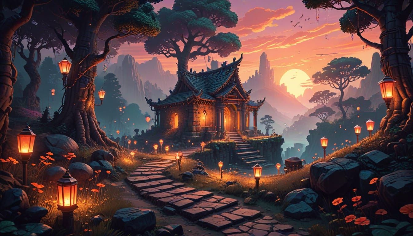 computer game landscape - computer game landscape