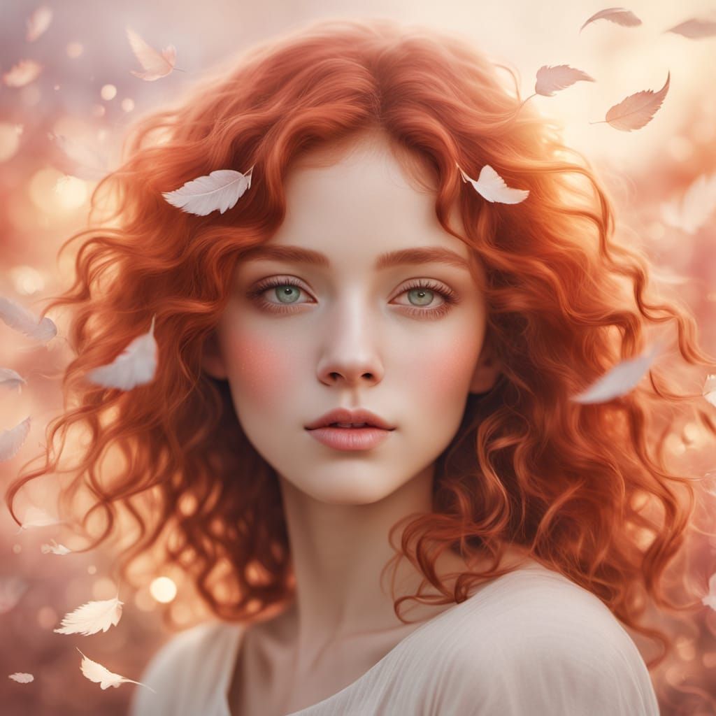 Surreal Woman Blown Away in Whimsical Dreamscapes - AI Art