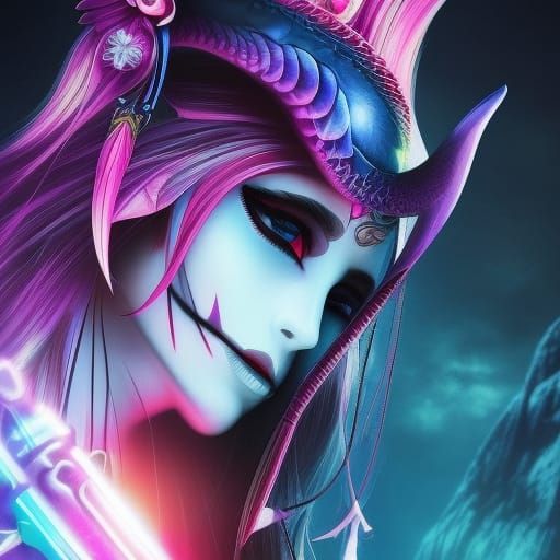 Cool Spectral Ghost Woman - AI Generated Artwork - NightCafe Creator