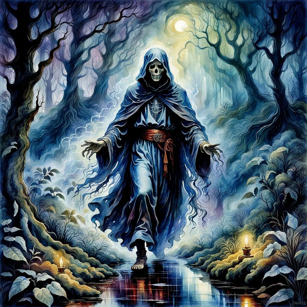 ghostly eerie entity - AI Generated Artwork - NightCafe Creator