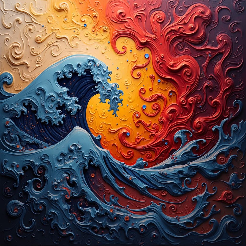 Vibrant Abstraction in Kinetic Style - AI Art