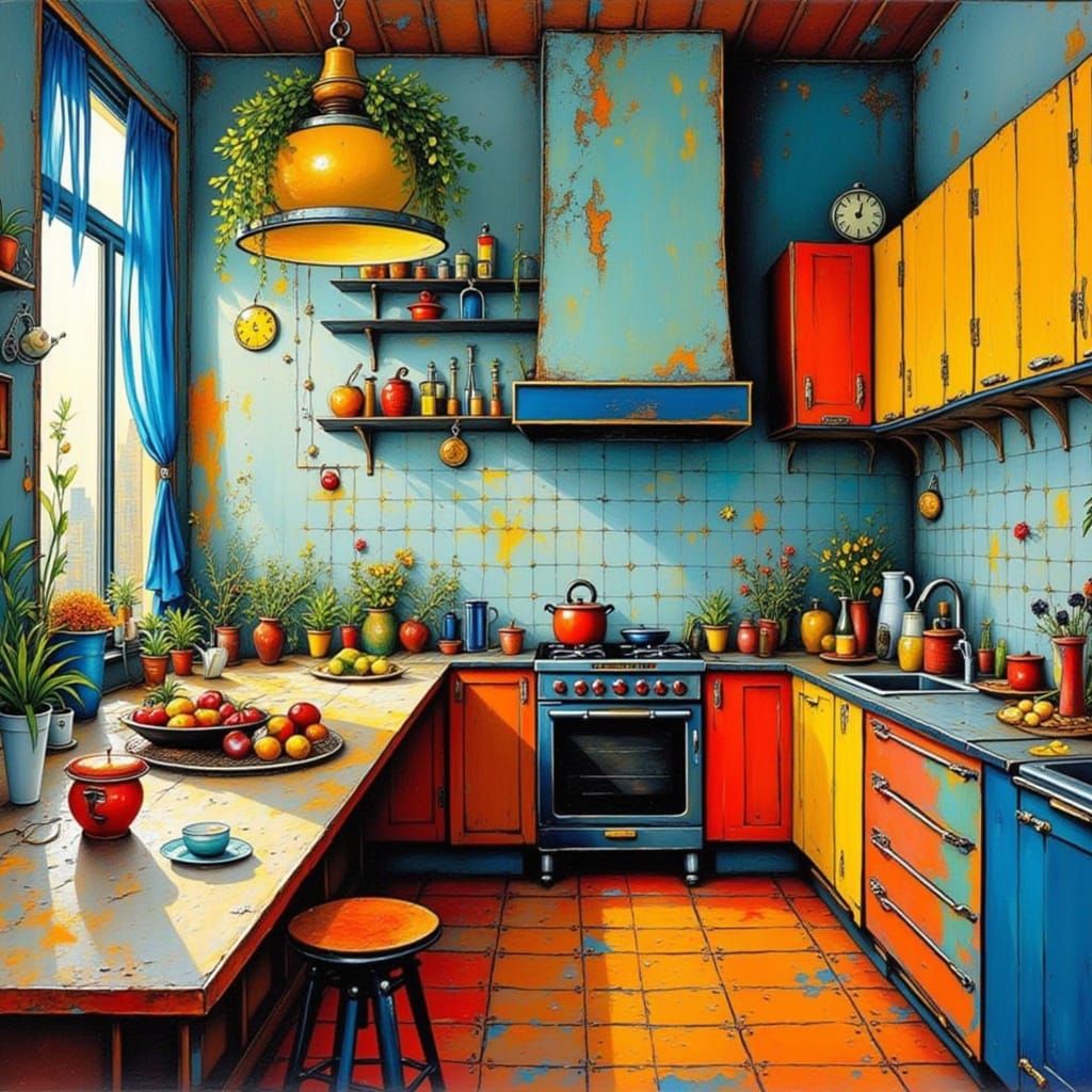 Colorful kitchen - Colorful Kitchen Interior Design