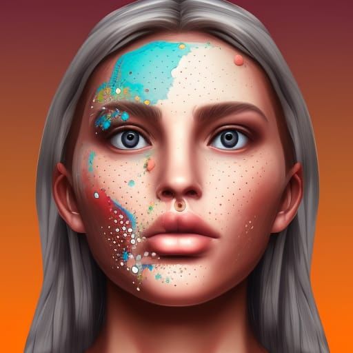 beautiful person with acne - AI Generated Artwork - NightCafe Creator