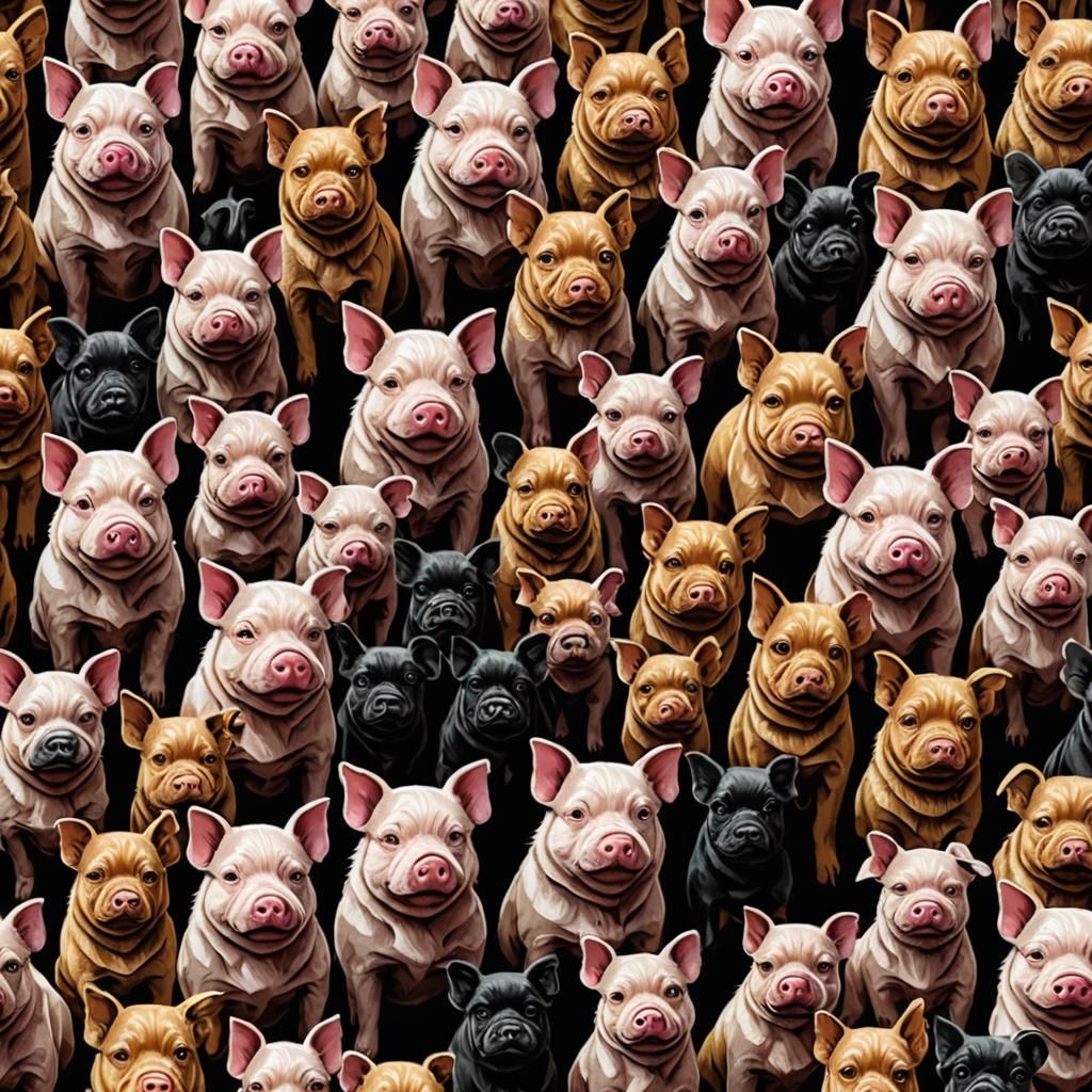 pig dogs - AI Generated Artwork - NightCafe Creator