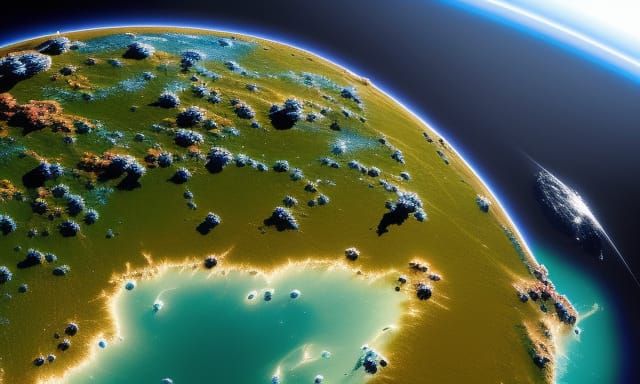 Planetary Flyby: That's A Big Continent! - AI Generated Artwork ...