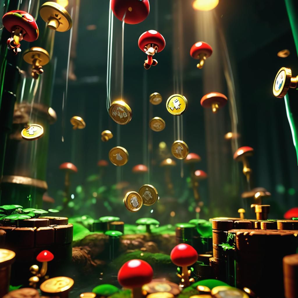 Super Mario Coins - Vivid 3D Coins in Hyper-Realistic Detail