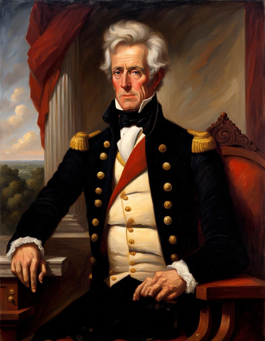 A painted portrait of Andrew Jackson - AI Generated Artwork - NightCafe ...