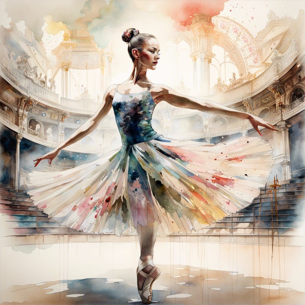 "Ballerina" - a graceful, beautiful movements - AI Generated Artwork ...