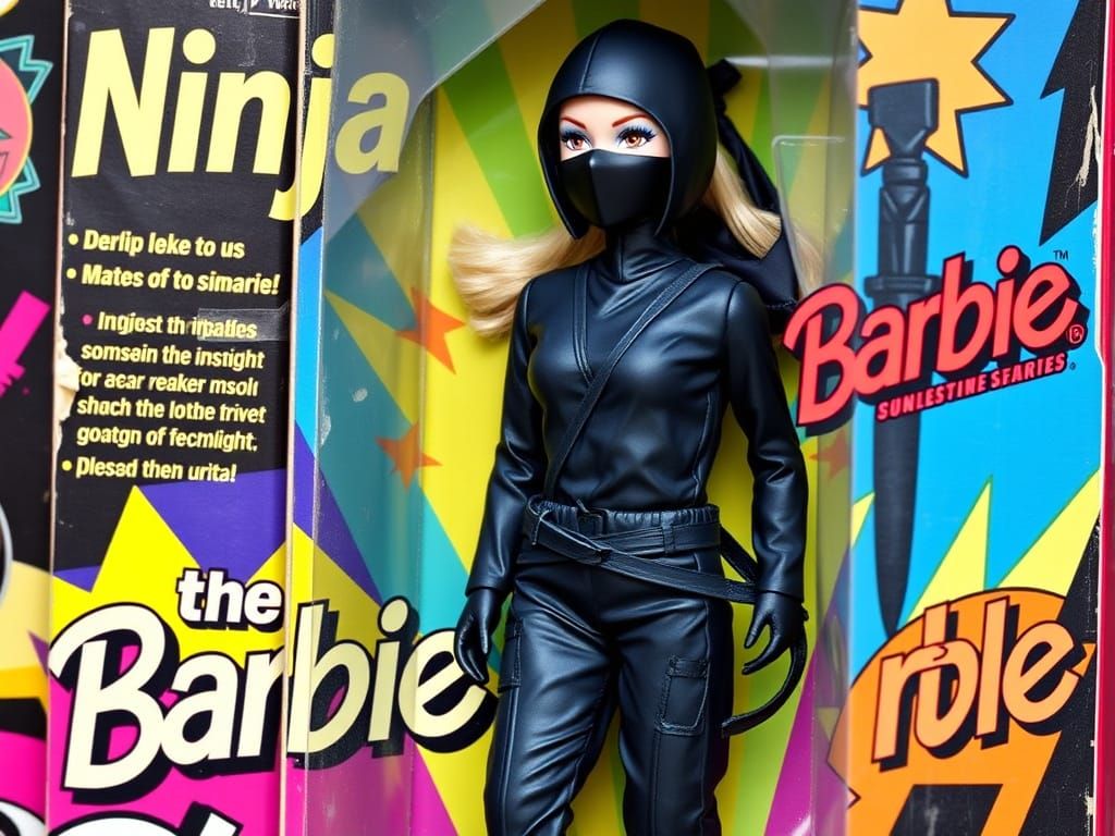 Ninja Barbie in the original packaging