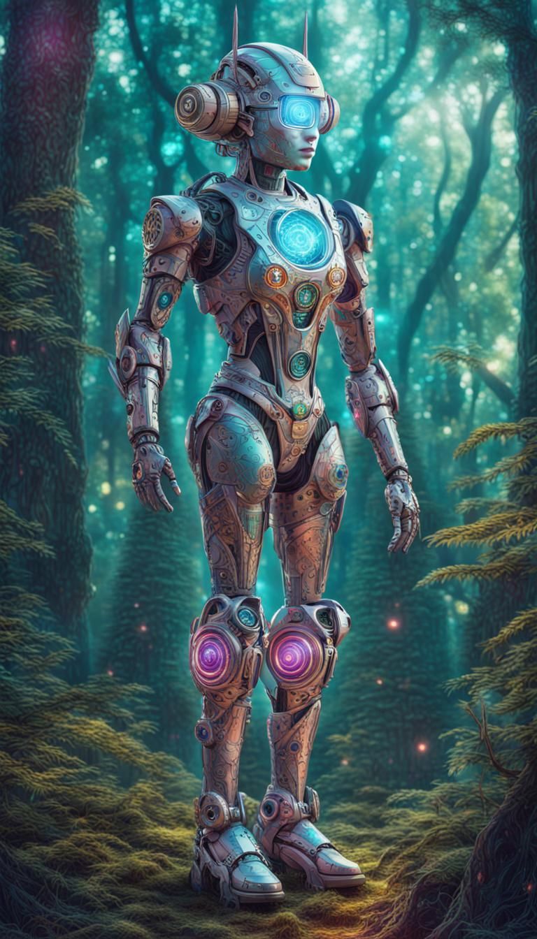 Aetherpunk Steampunk Cyborg Humanoid - AI Generated Artwork - NightCafe ...