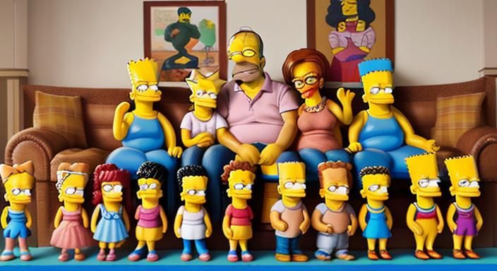 The Simpsons family, bobblehead style, puppets, in Rio - AI Generated ...