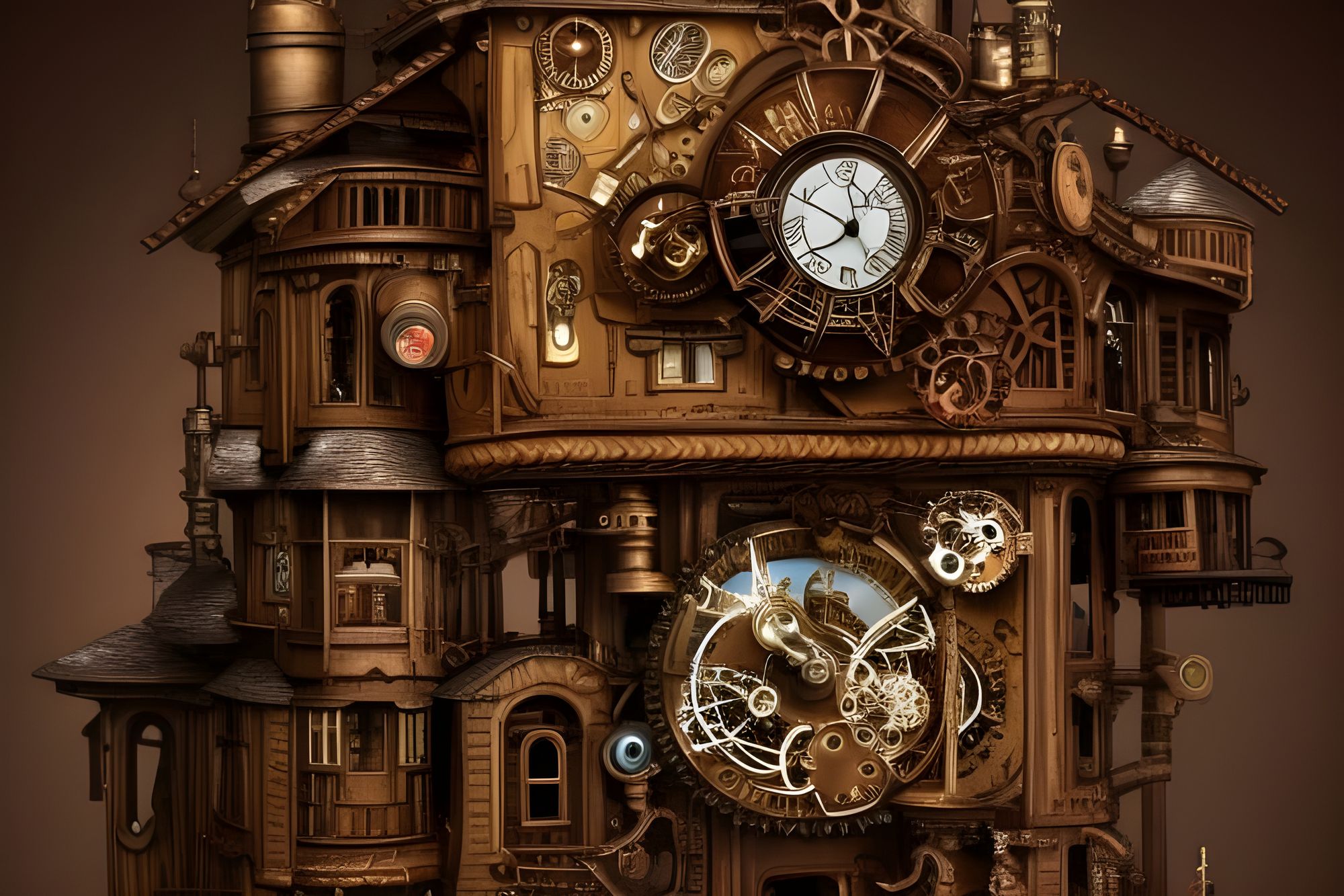 Steampunk Bavarian Cuckoo Clock : r/nightcafe