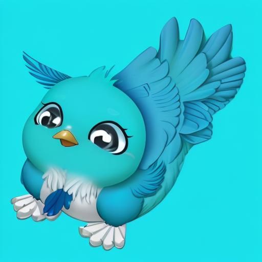 The Cute Cyan Bird #1 - AI Generated Artwork - NightCafe Creator