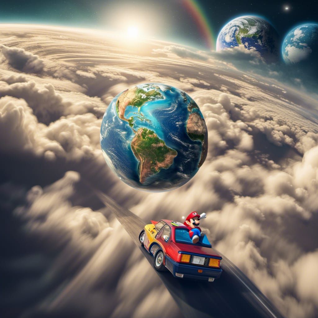 earth mario from space - AI Generated Artwork - NightCafe Creator