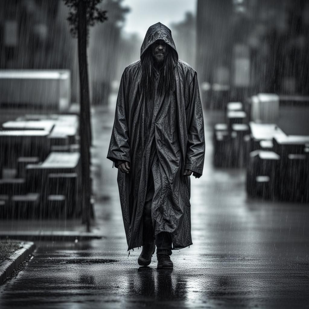 Ghost in the Rain - AI Generated Artwork - NightCafe Creator