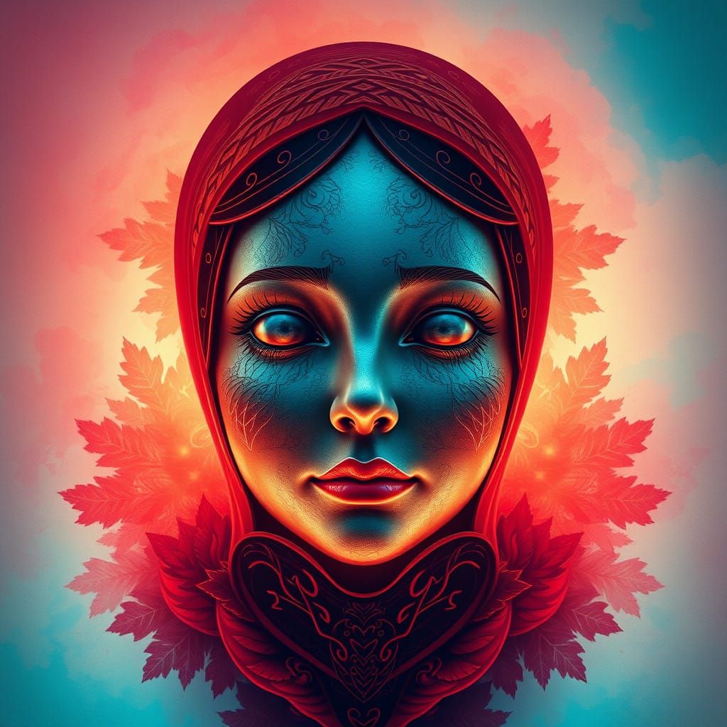 A 3d face within a face within a face