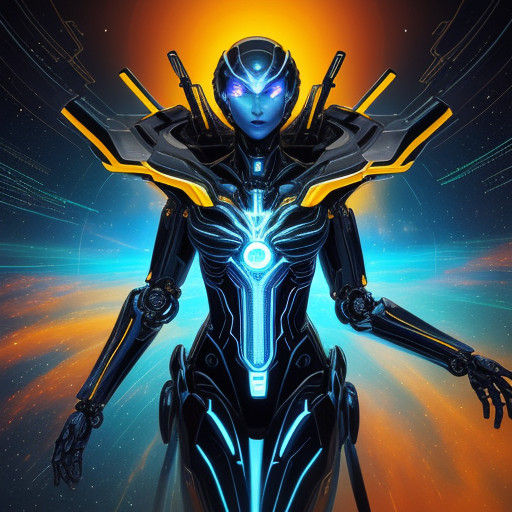 Holy Hyper Urantia EVE - Ethereal Cyberpunk Goddess of the F...