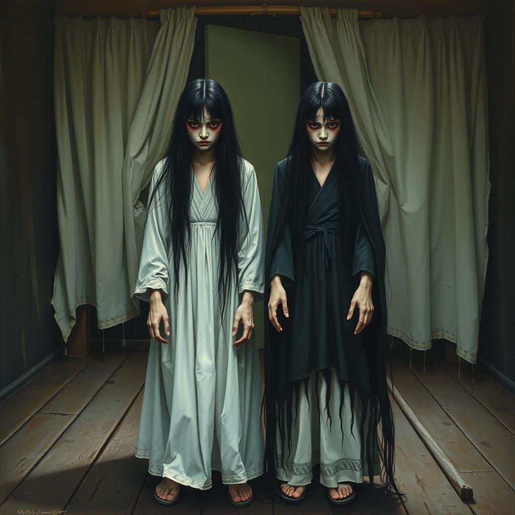Sadako Yamamura and Kayako Saeki - Vengeful Spirits in Haunt...