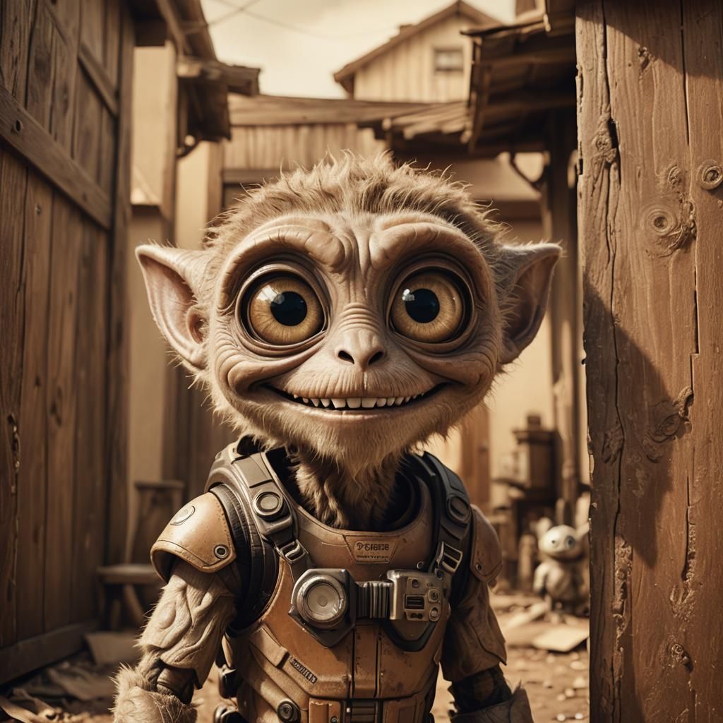 Cute Industrious Alien - AI Generated Artwork - NightCafe Creator