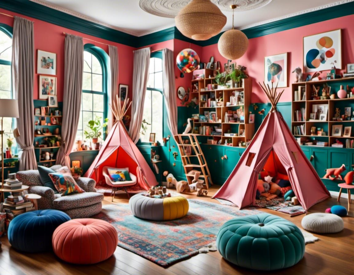 Maximalist interior - LoRA - NightCafe Creator