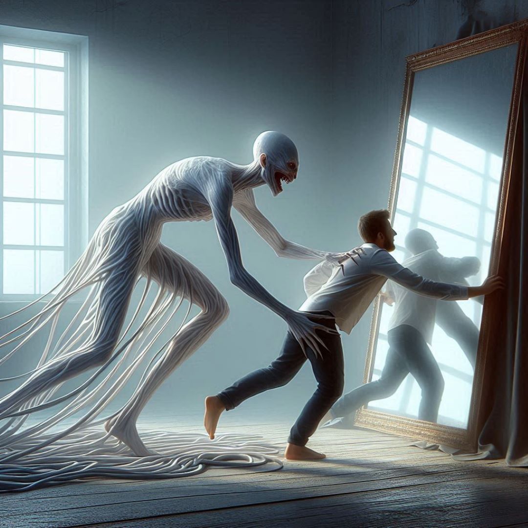 The Mirror Demon - AI Generated Artwork - NightCafe Creator