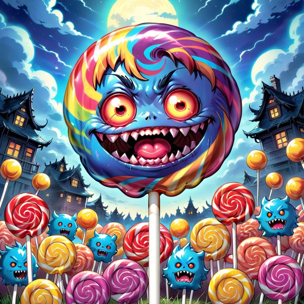 Scary Lollipop - AI Generated Artwork - NightCafe Creator