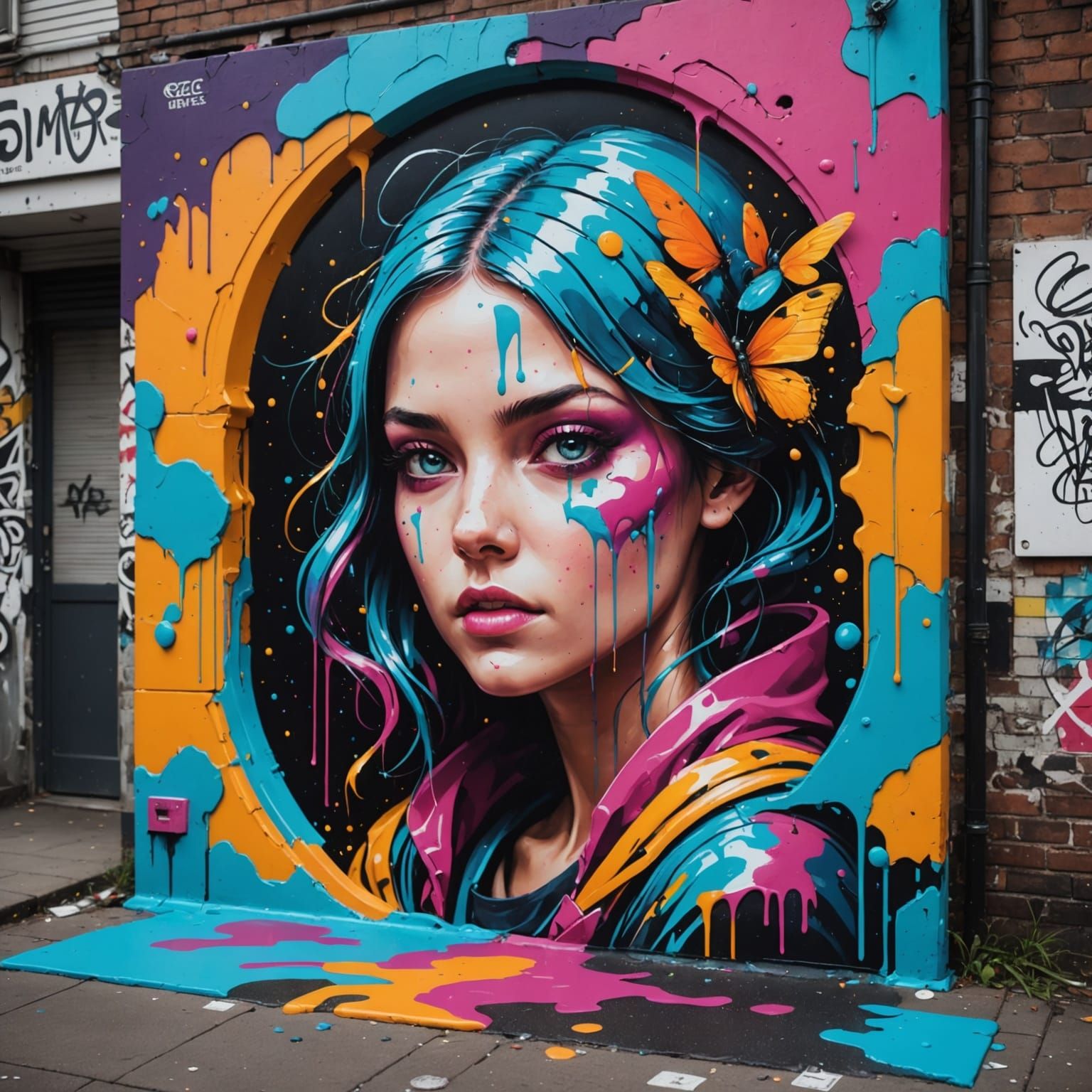 Sci-Fi Fairytale Graffiti Art in Street Style - AI Art