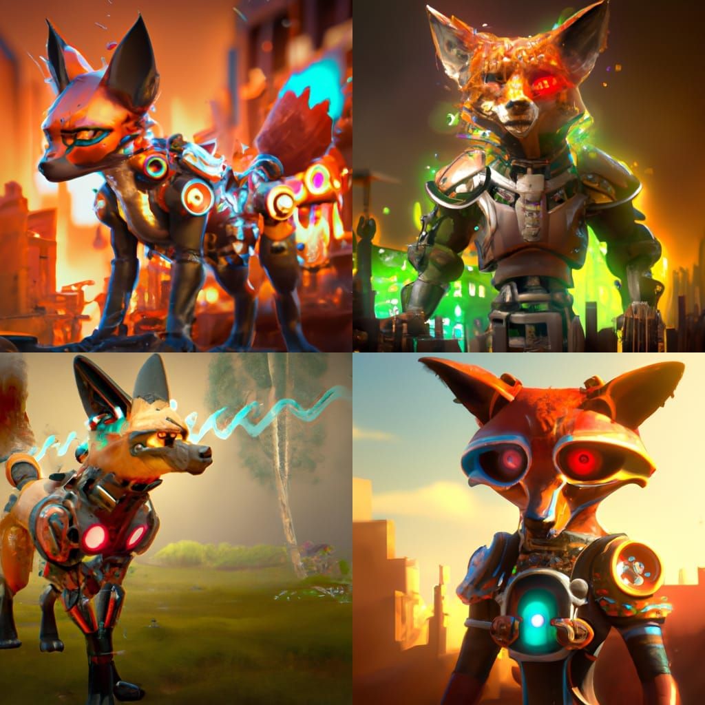 cyborg fox - AI Generated Artwork - NightCafe Creator